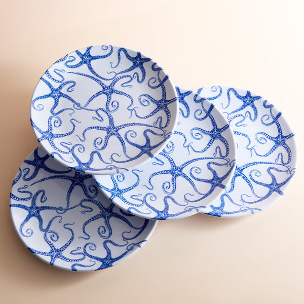 Home All Starfish Melamine Dinner Plates, Set of 4